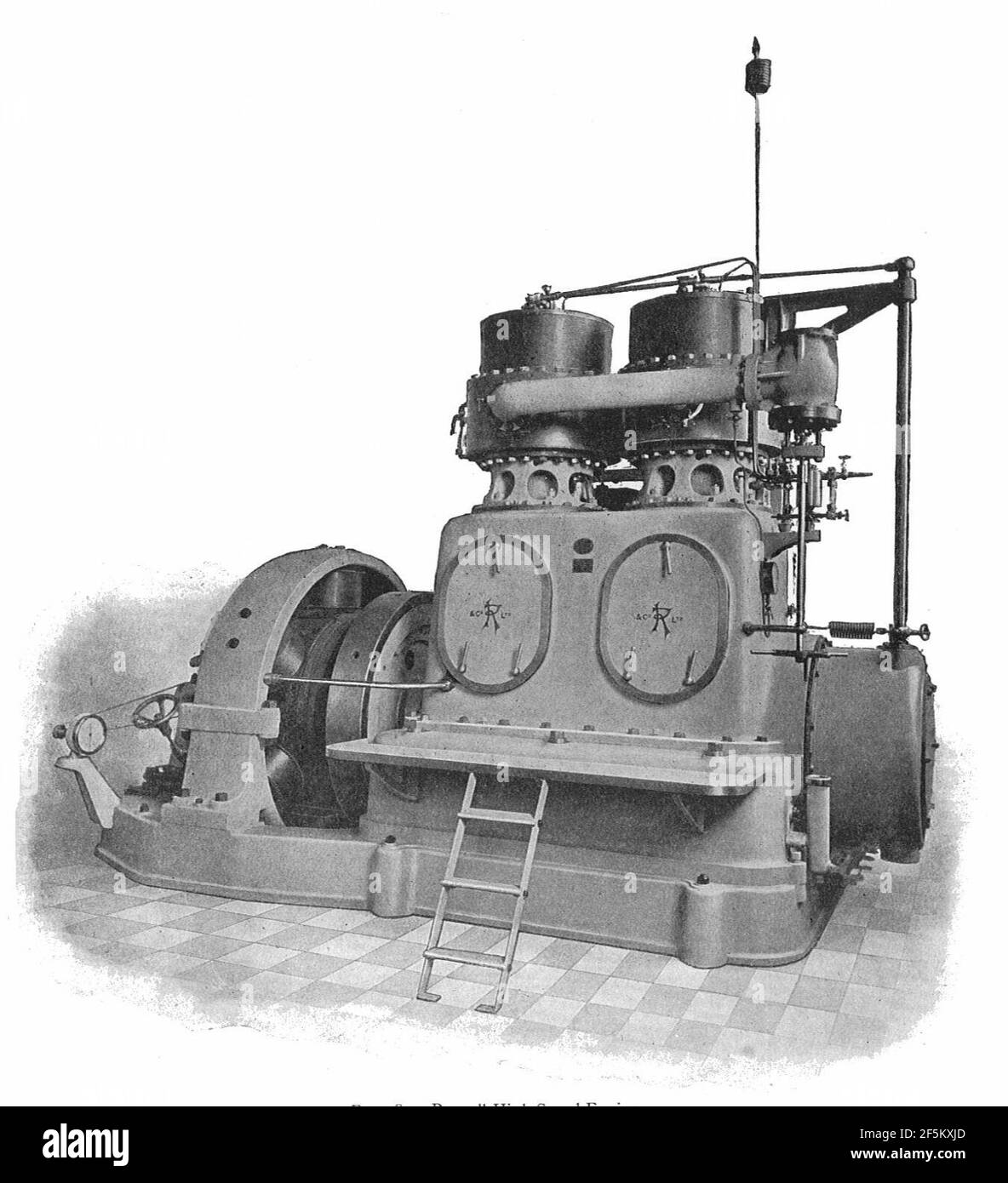 Reavell high-speed engine (Rankin Kennedy, Modern Engines, Vol IV Stock ...