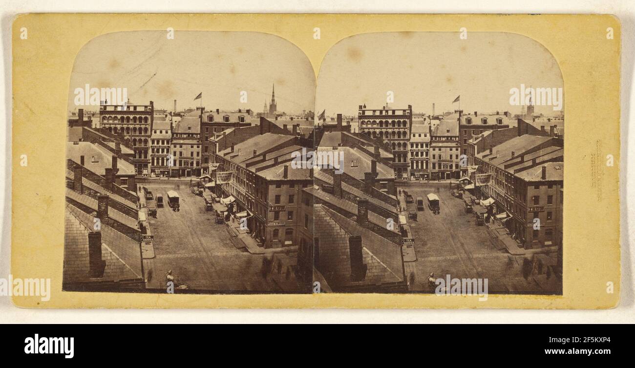 Broad Street, Boston, Mass.. Deloss Barnum (American, 1825 - 1873 Stock ...