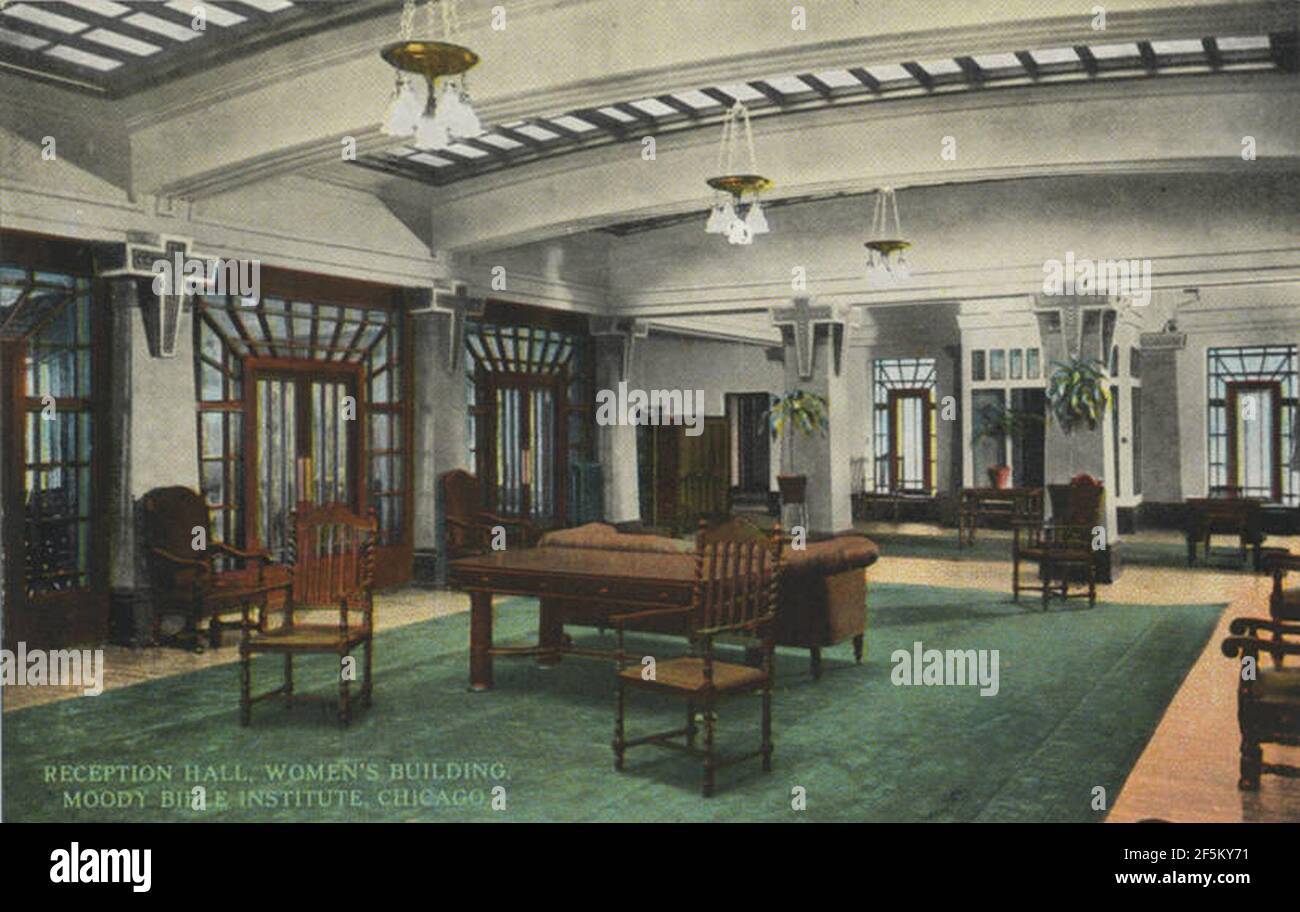 Reception Hall, Womens Building, Moody Bible Institute, Chicago Stock Photo - Alamy