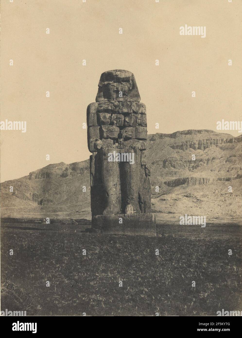 Statue of Memnon, Thebes Stock Photo - Alamy