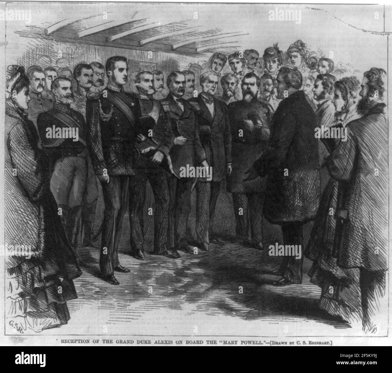 Reception of the Grand Duke Alexis on board the MARY POWELL (New York ...