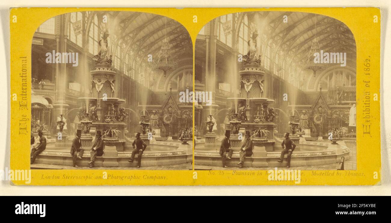 Fountain in Majolica Ware. Modelled by Thomas. (Minton & Co.). London ...