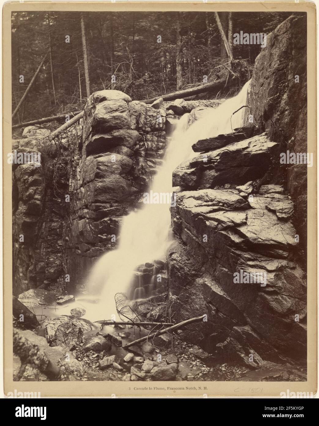 Cascade in Flume, Franconia Notch, N.H.. Charles P. Hibbard (American ...