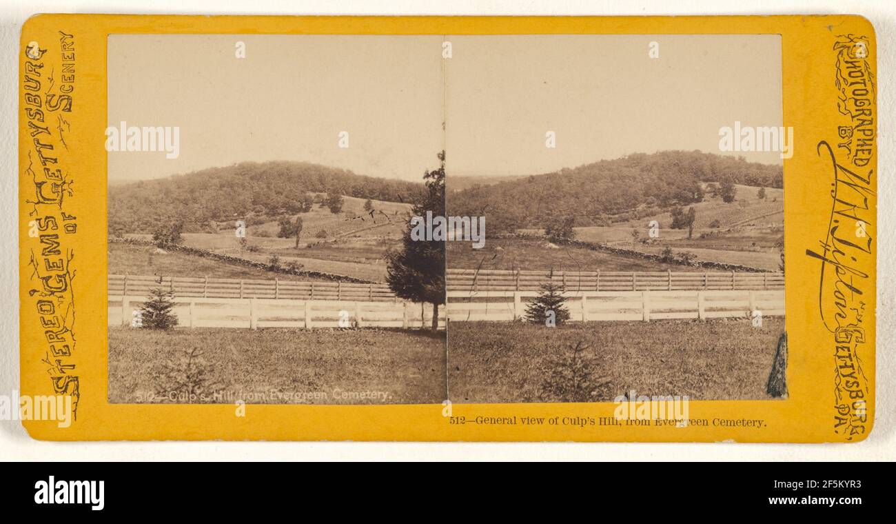 Culp's Hill from Evergreen Cemetery.. William H. Tipton (American, 1850 ...