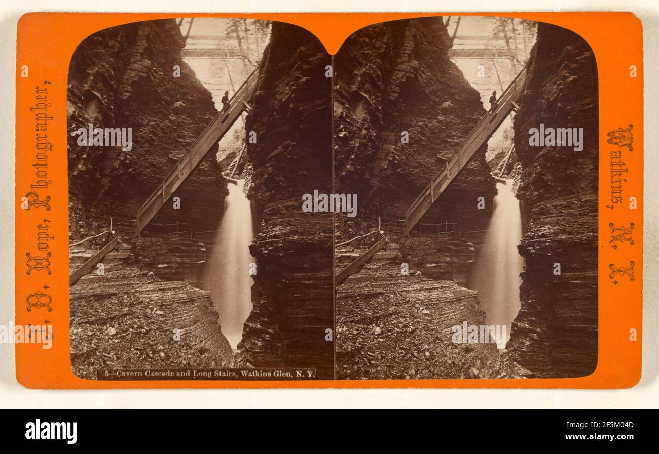 Cavern Cascade and Long Stairs, Watkins Glen, N.Y.. James Douglas Hope ...