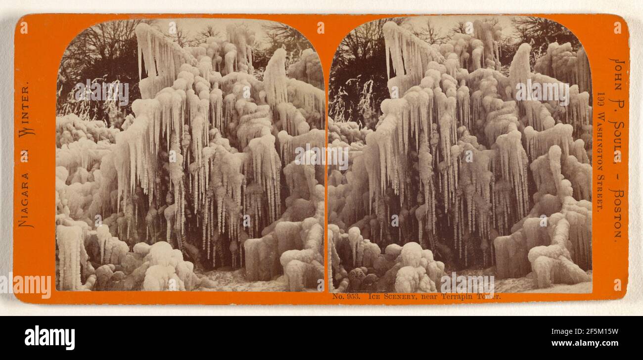 Ice Scenery, near Terrapin Tower.. John P. Soule (American, 1827 - 1904 ...