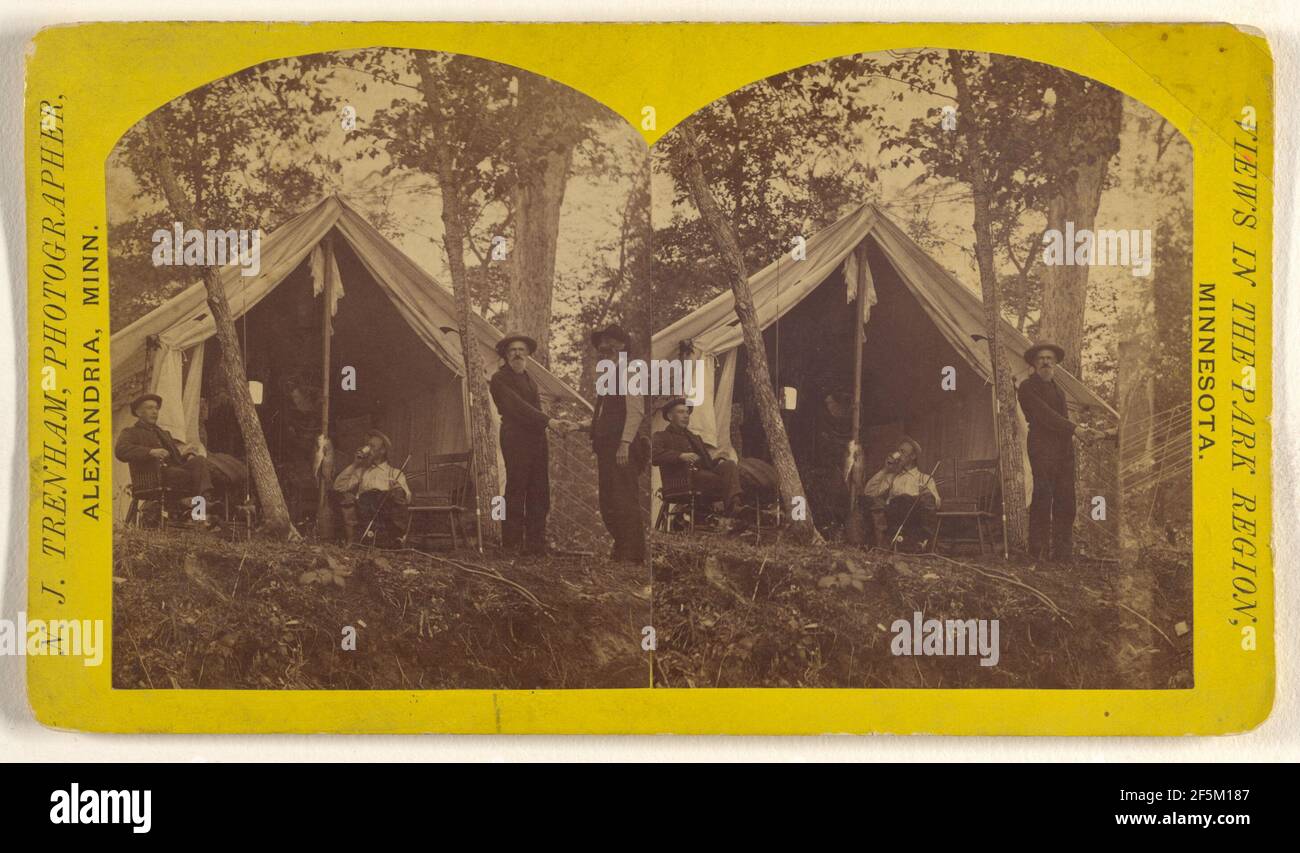 Camp on Lake Carlos, Alexandria, Minnesota. Newton J. Trenham (American ...