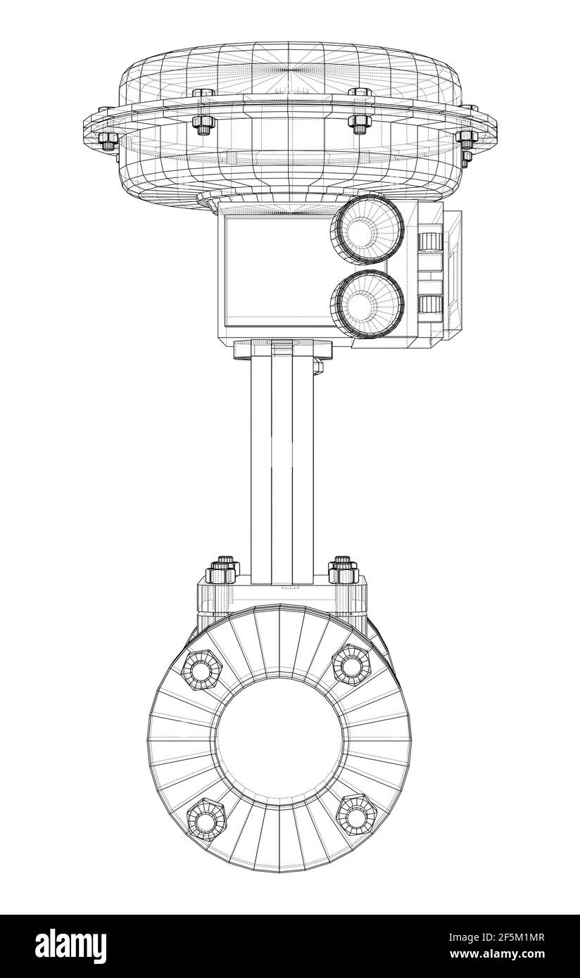Valve with automatic electro-actuated. Vector Stock Vector Image & Art ...