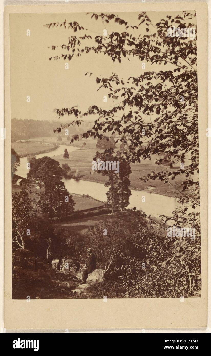 The River Wye from Goodrich Castle - from the outer Barbican. W ...