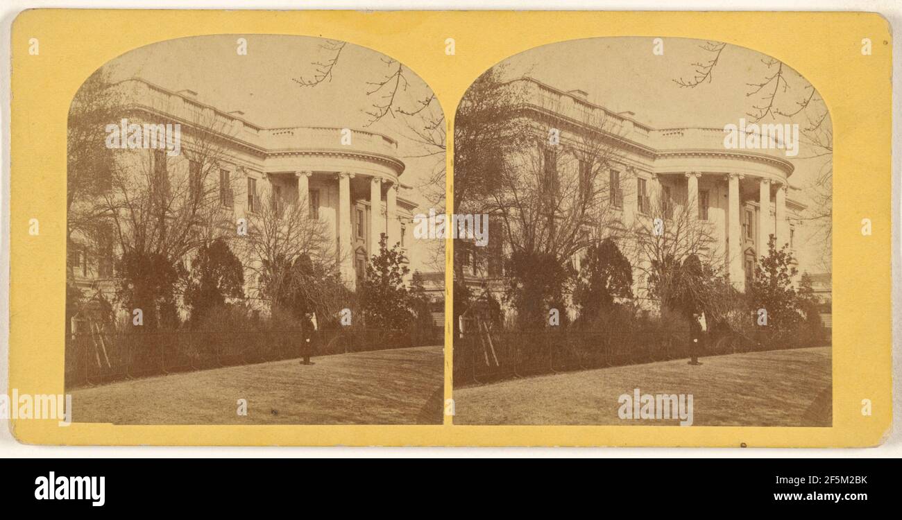 The White House, Washington, D.C.. Attributed to Bell & Brother Stock ...
