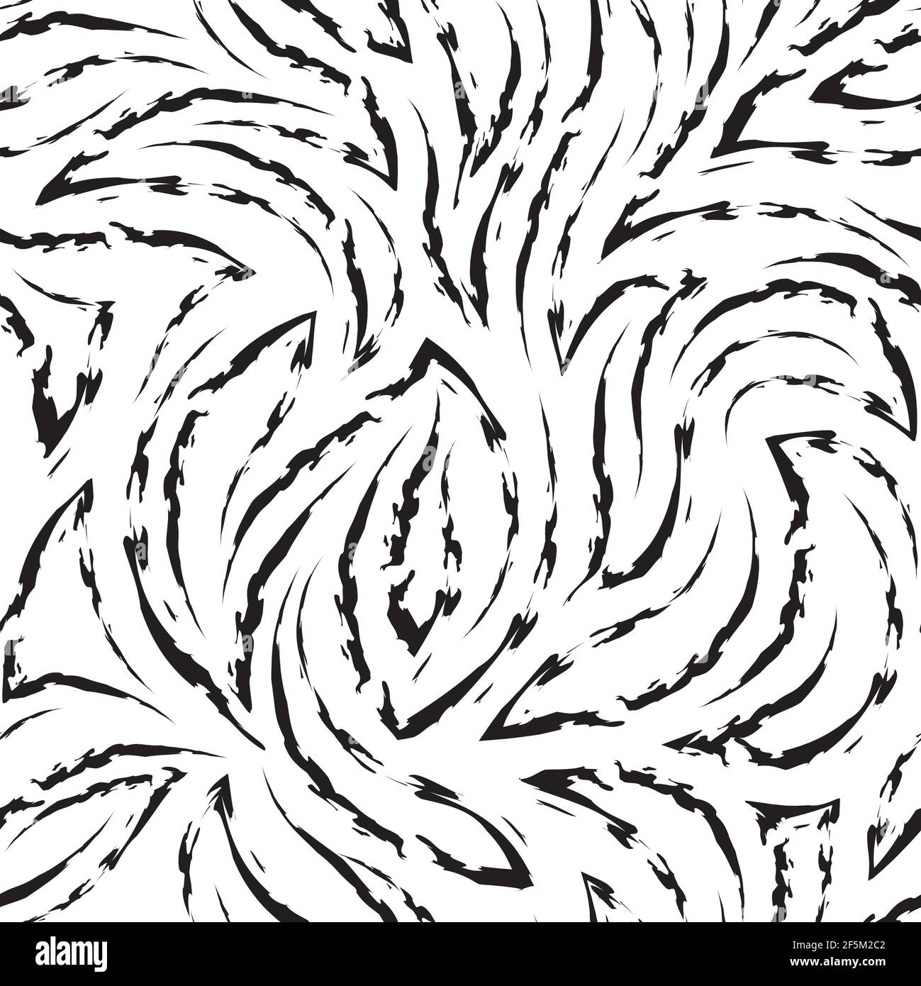 Seamless black vector pattern of corners and flowing lines with torn edges.Texture from ...