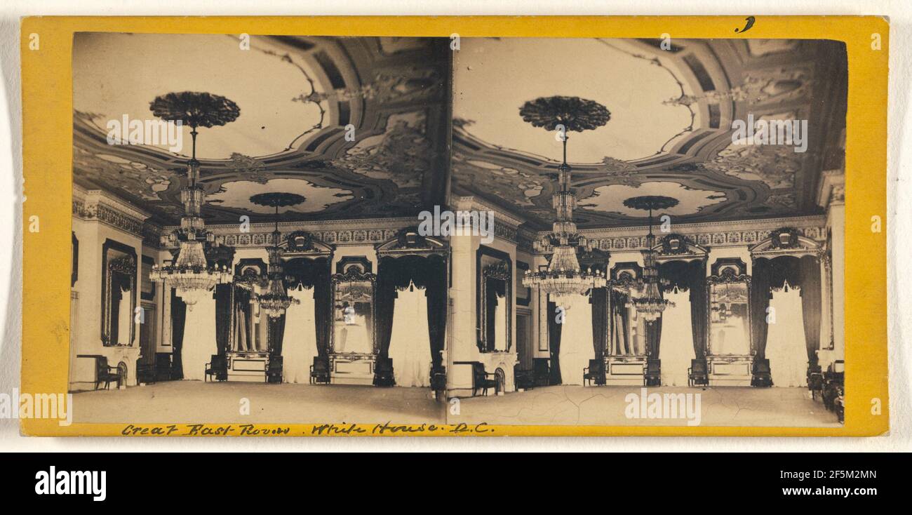Interior White House. Great East Room.. George D. Wakely (American ...