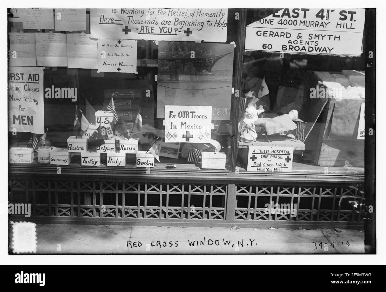 Red Cross Window, N.Y Stock Photo - Alamy