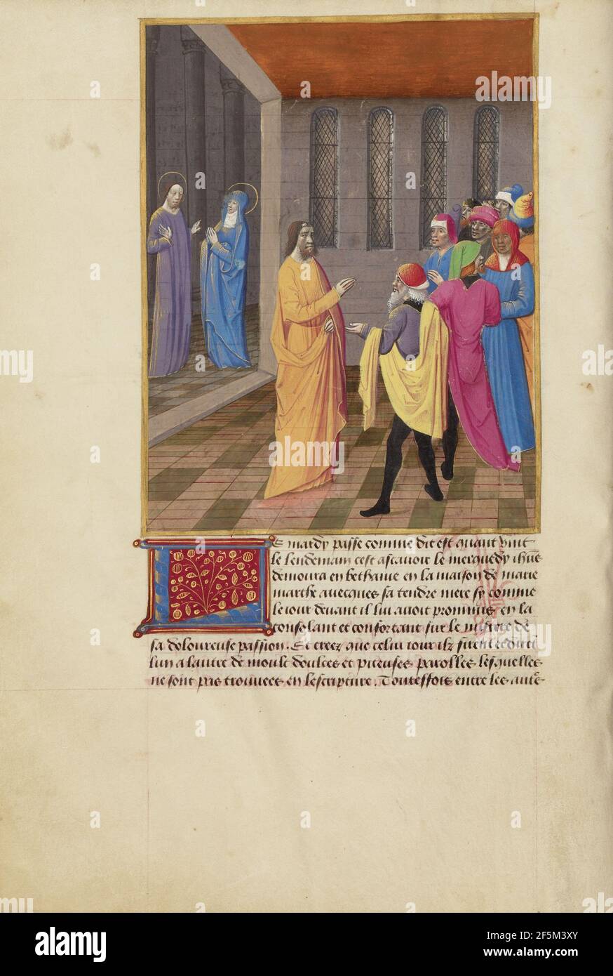 Judas Conspiring with the Jews and Christ Speaking to the Virgin ...