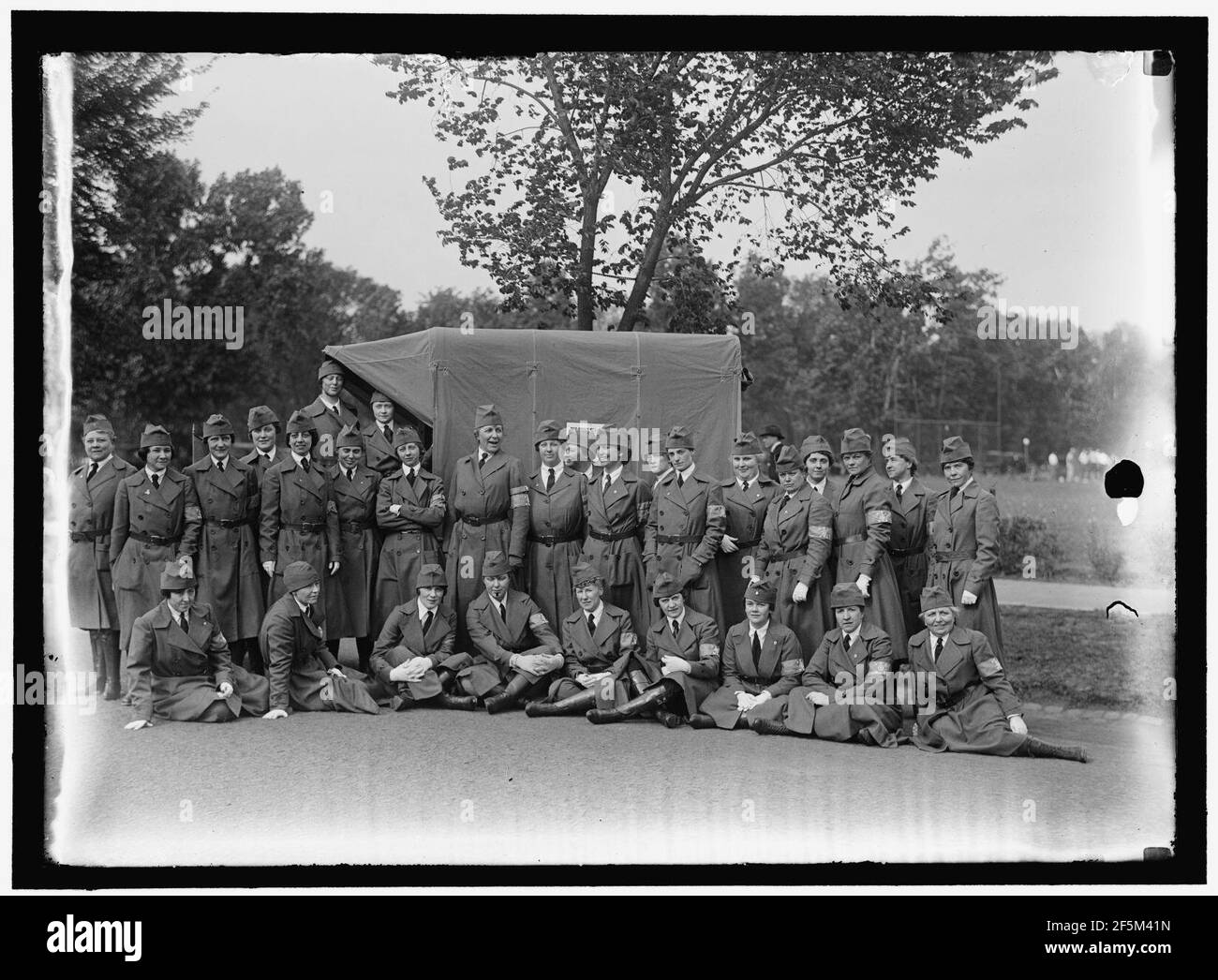 RED CROSS, AMERICAN. DEDICATION OF BUILDING. NURSES PARADE AND MOTOR ...