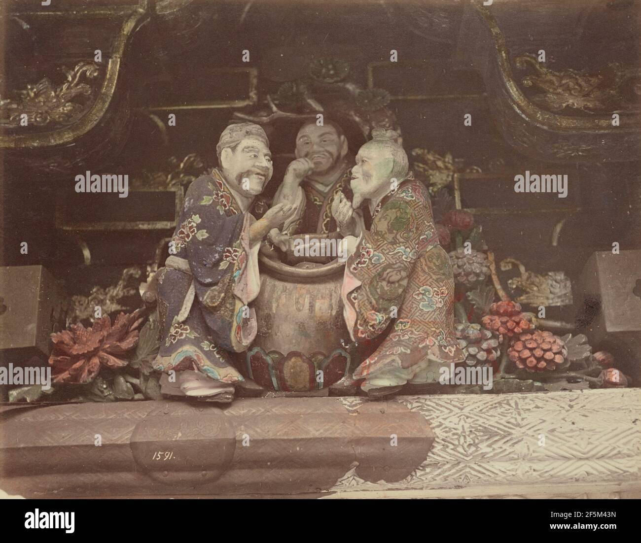 Carving Images in the Top of the Great Gate, at Nikko. Kusakabe Kimbei ...