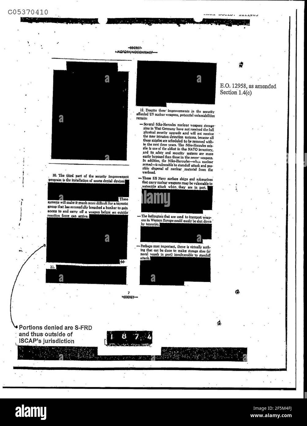 Redacted CIA document Stock Photo - Alamy