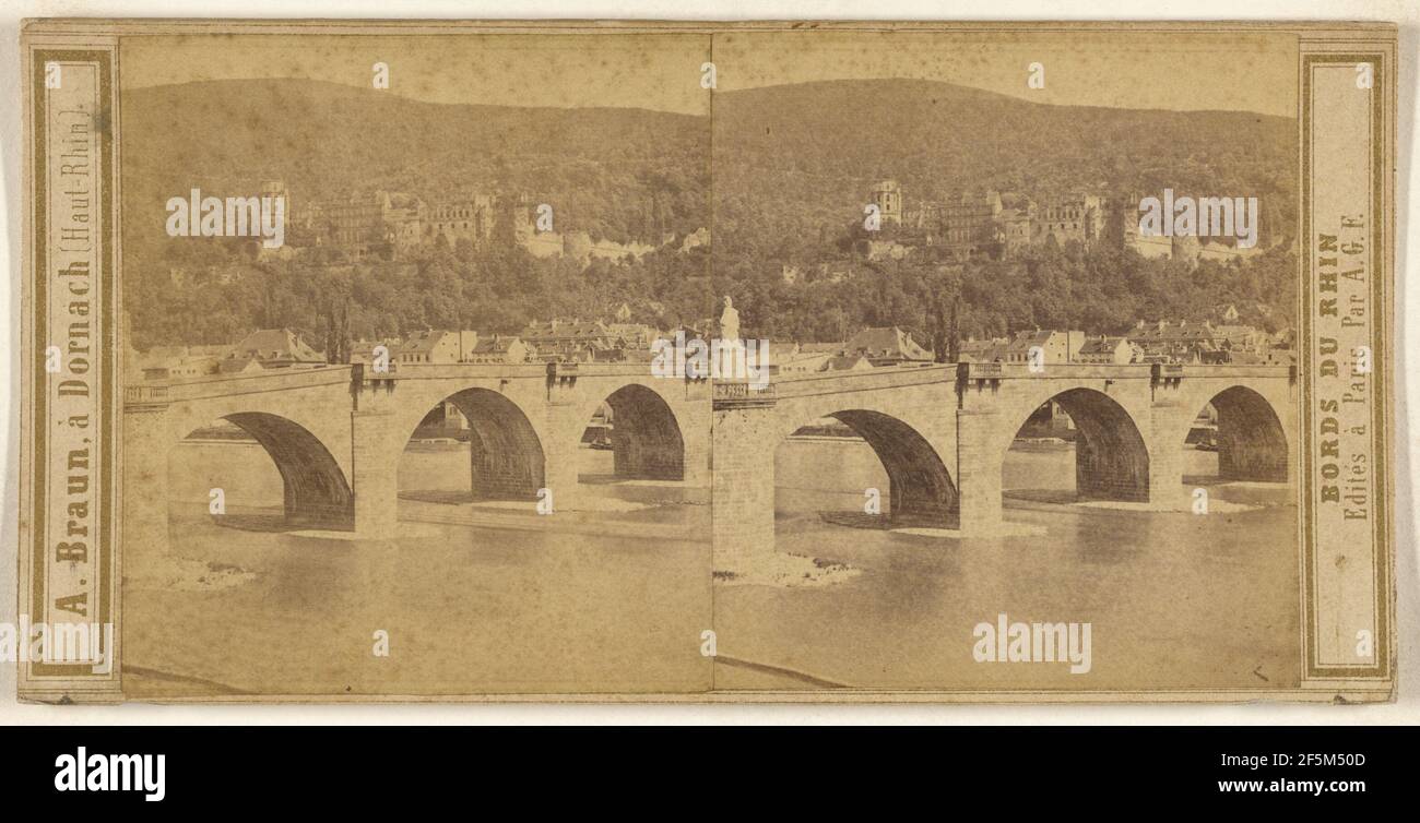 View of Heidelberg. Adolphe Braun (French, 1812 - 1877 Stock Photo - Alamy