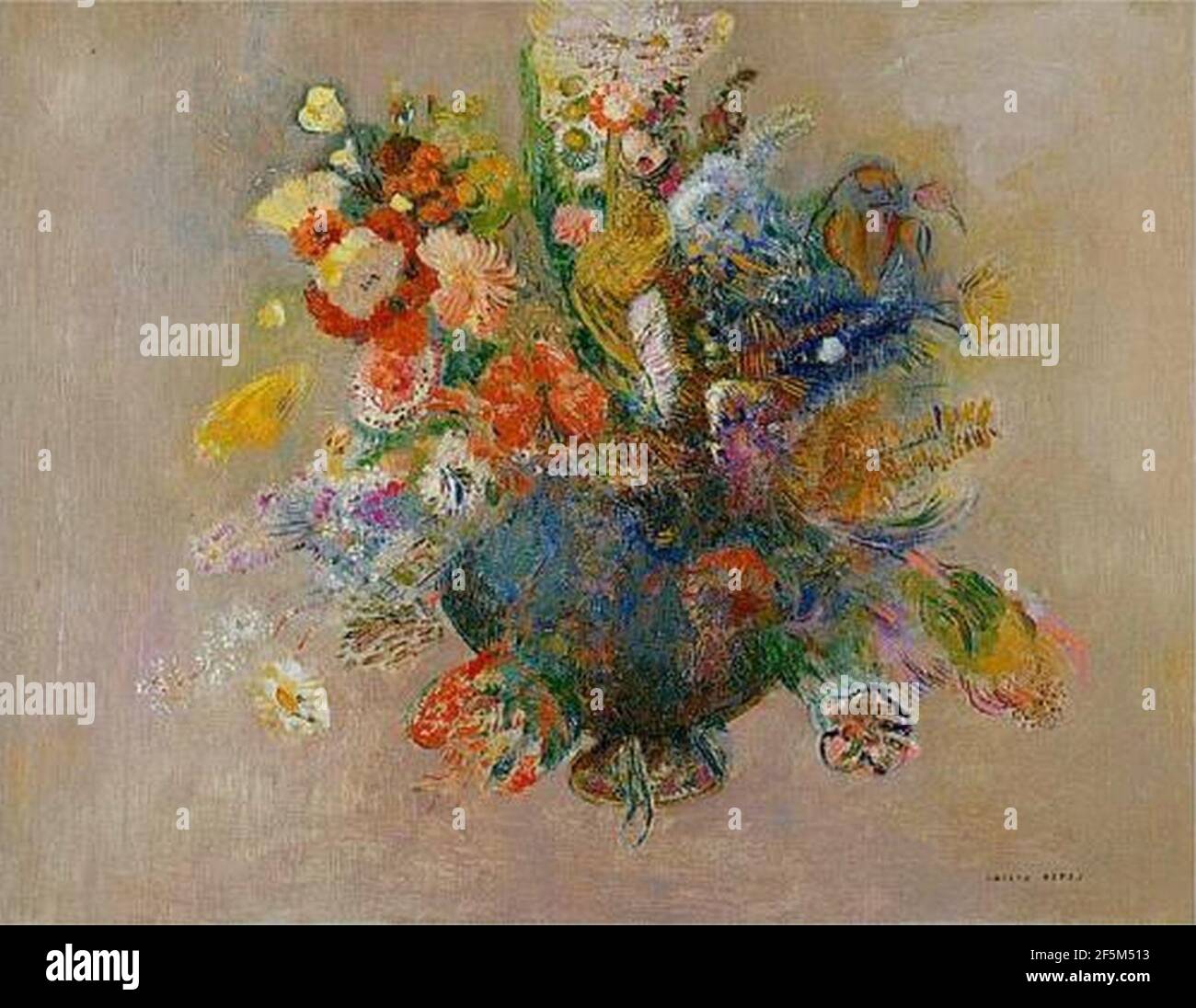 Redon - Bouquet de fleurs, c. 1905-1910 Stock Photo - Alamy