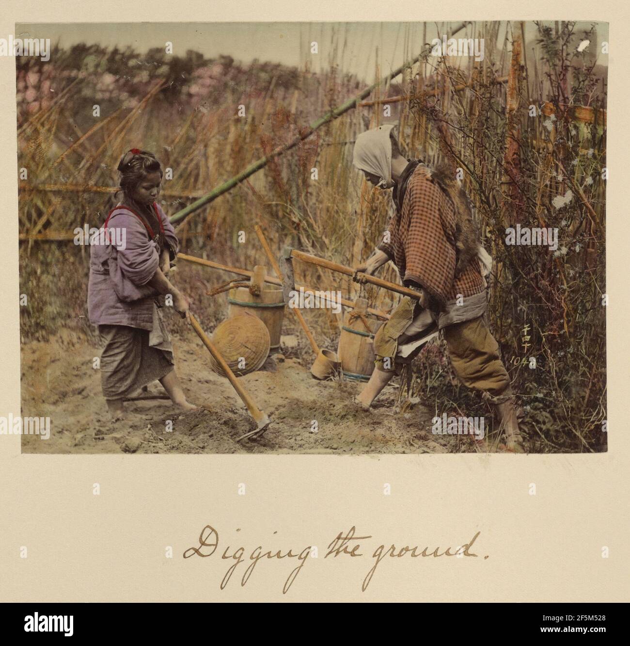 Digging the ground. Shinichi Suzuki (Japanese, 1835 - 1919 Stock Photo ...