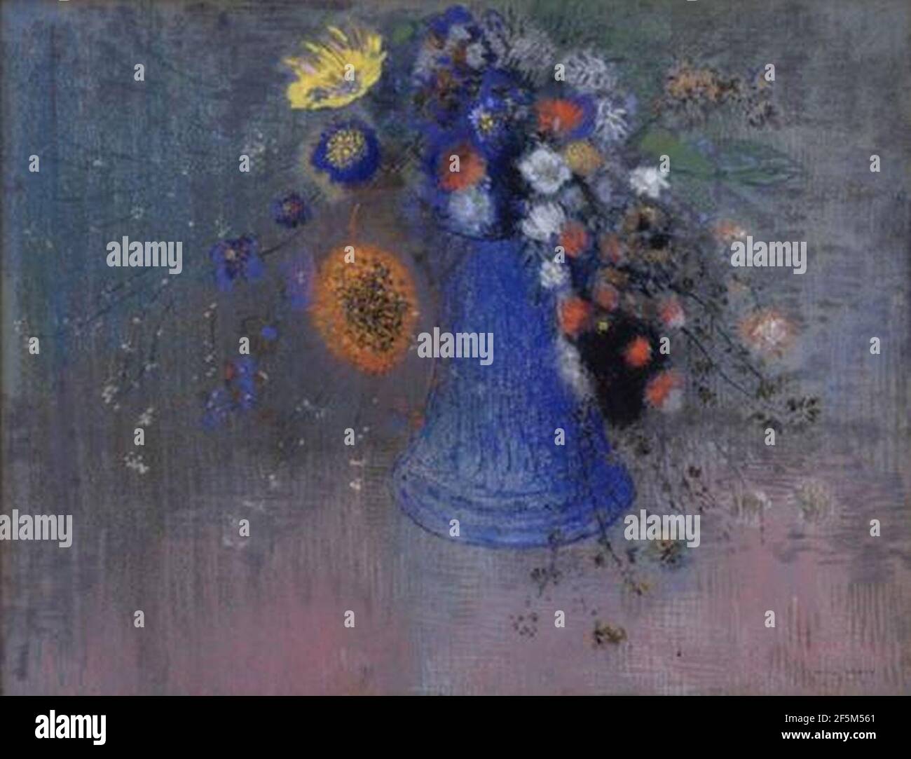 Redon - Fleurs dans un vase bleu, c. 1904 Stock Photo - Alamy