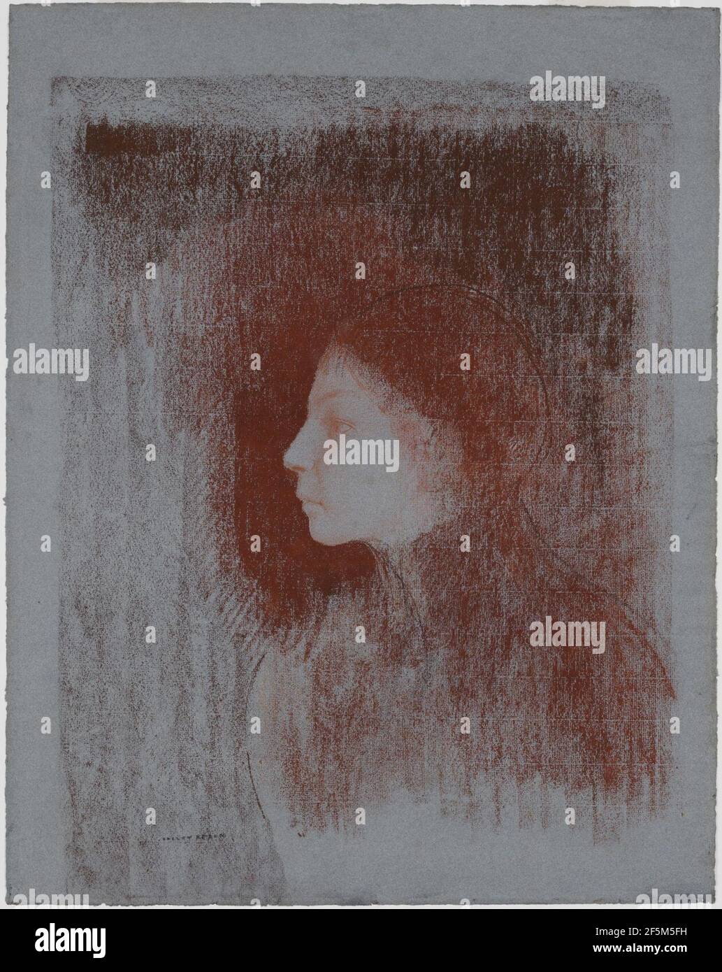 Redon - Portrait of a Youth from Left (after 1890 Stock Photo - Alamy