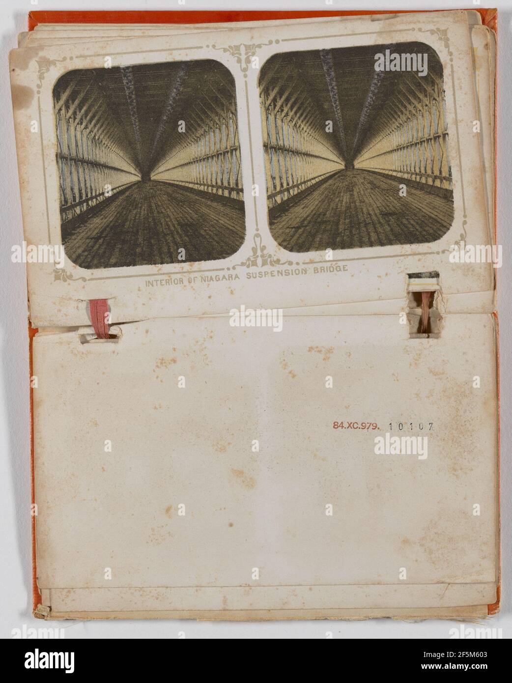 Interior of Niagara Suspension Bridge. Unknown Stock Photo - Alamy