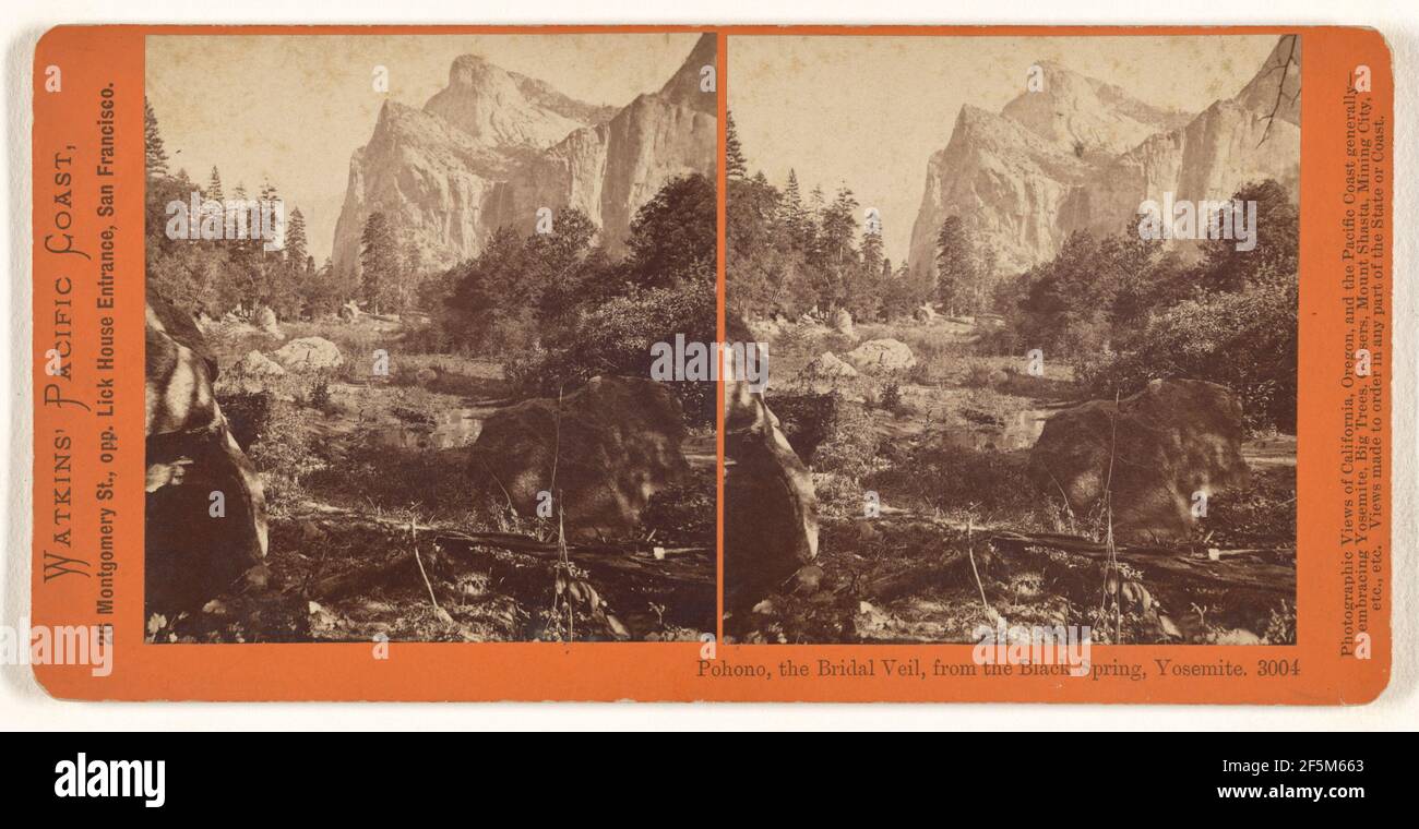 Pohono, the Bridal Veil, from the Black Spring, Yosemite.. Carleton ...