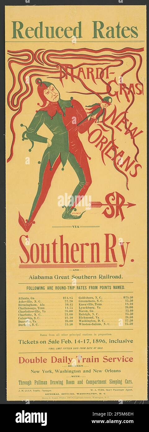 Reduced rates Mardi-Gras New Orleans via Southern Ry. and Alabama great ...