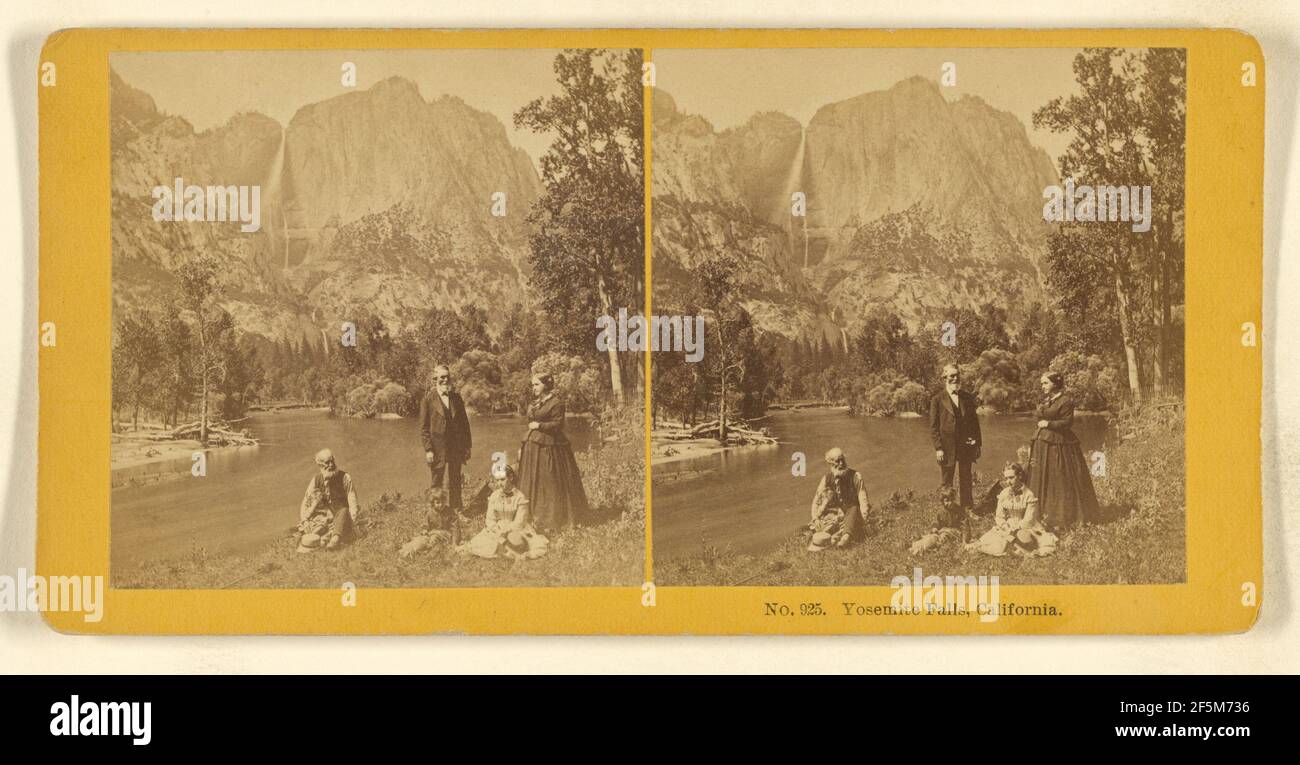 Yosemite Falls, California.. Benjamin West Kilburn (American, 1827 ...