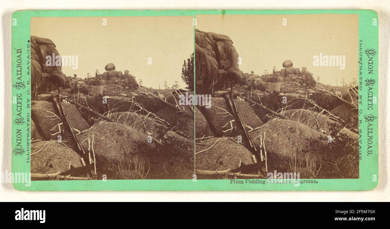 Plum Pudding Rock, near Sherman.. C.R. Savage (American, born England ...