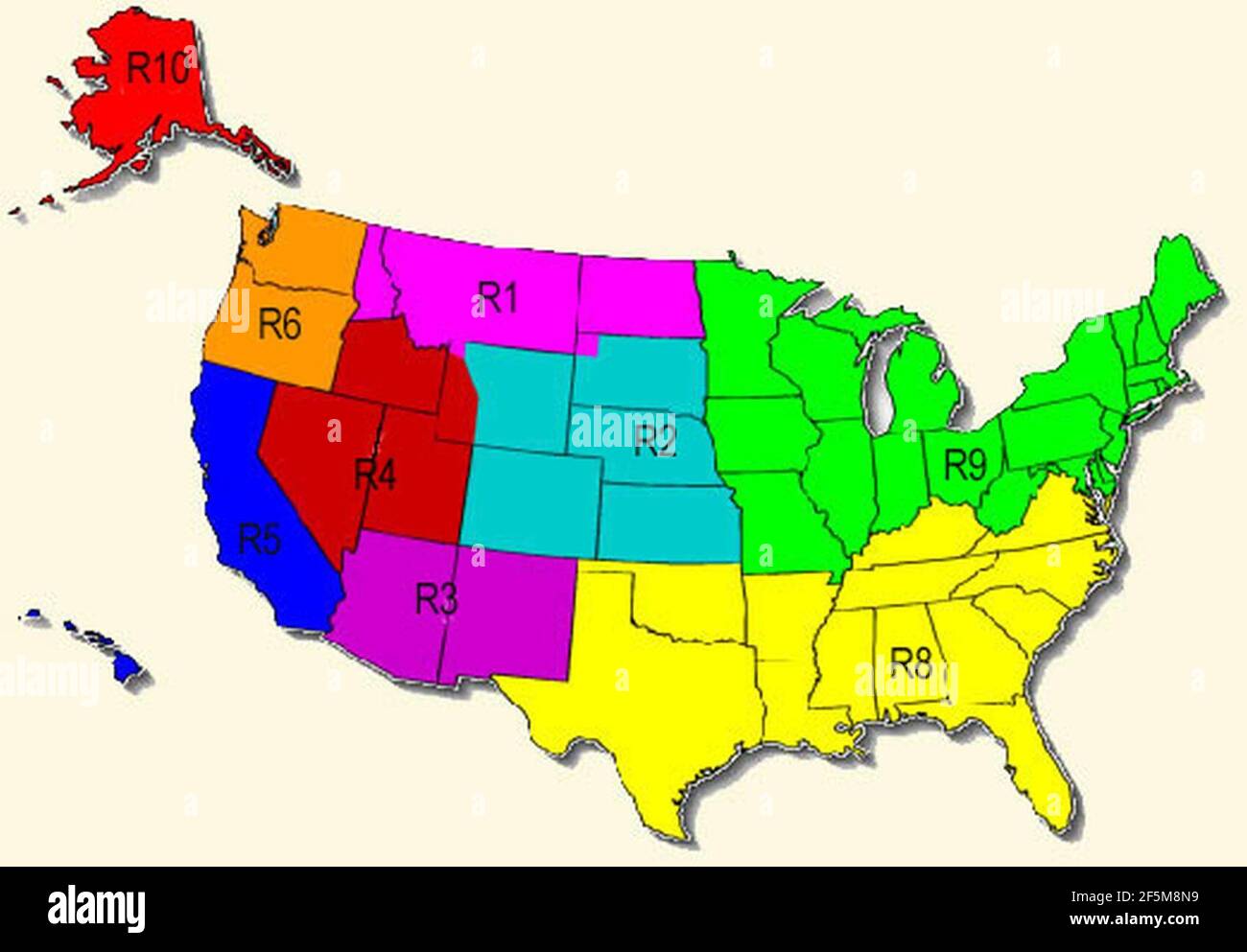 Regions of the Forest Service Stock Photo - Alamy