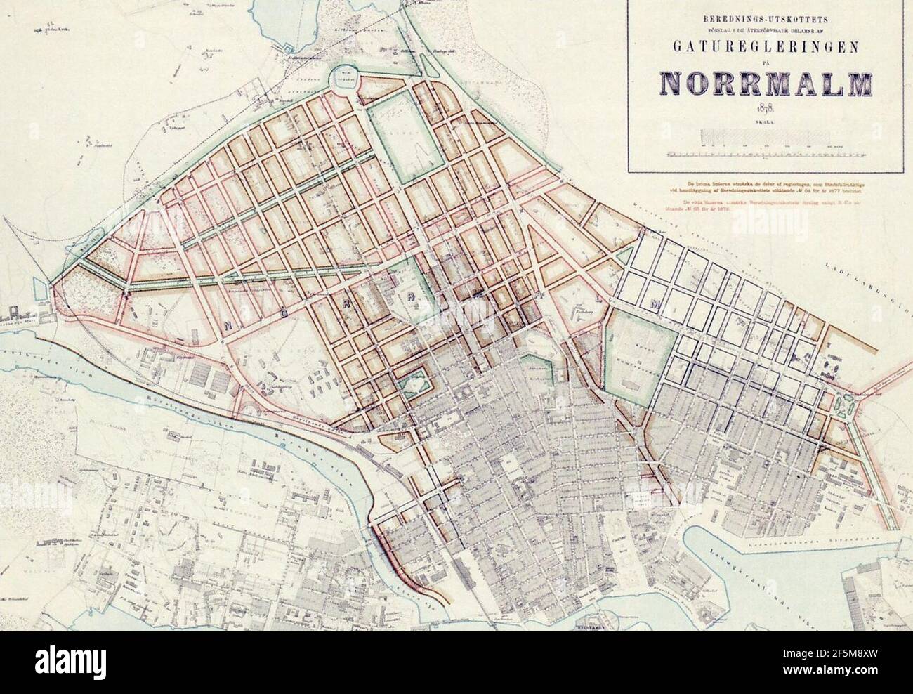 Regleringsplan för Norrmalm 1878 Stock Photo - Alamy