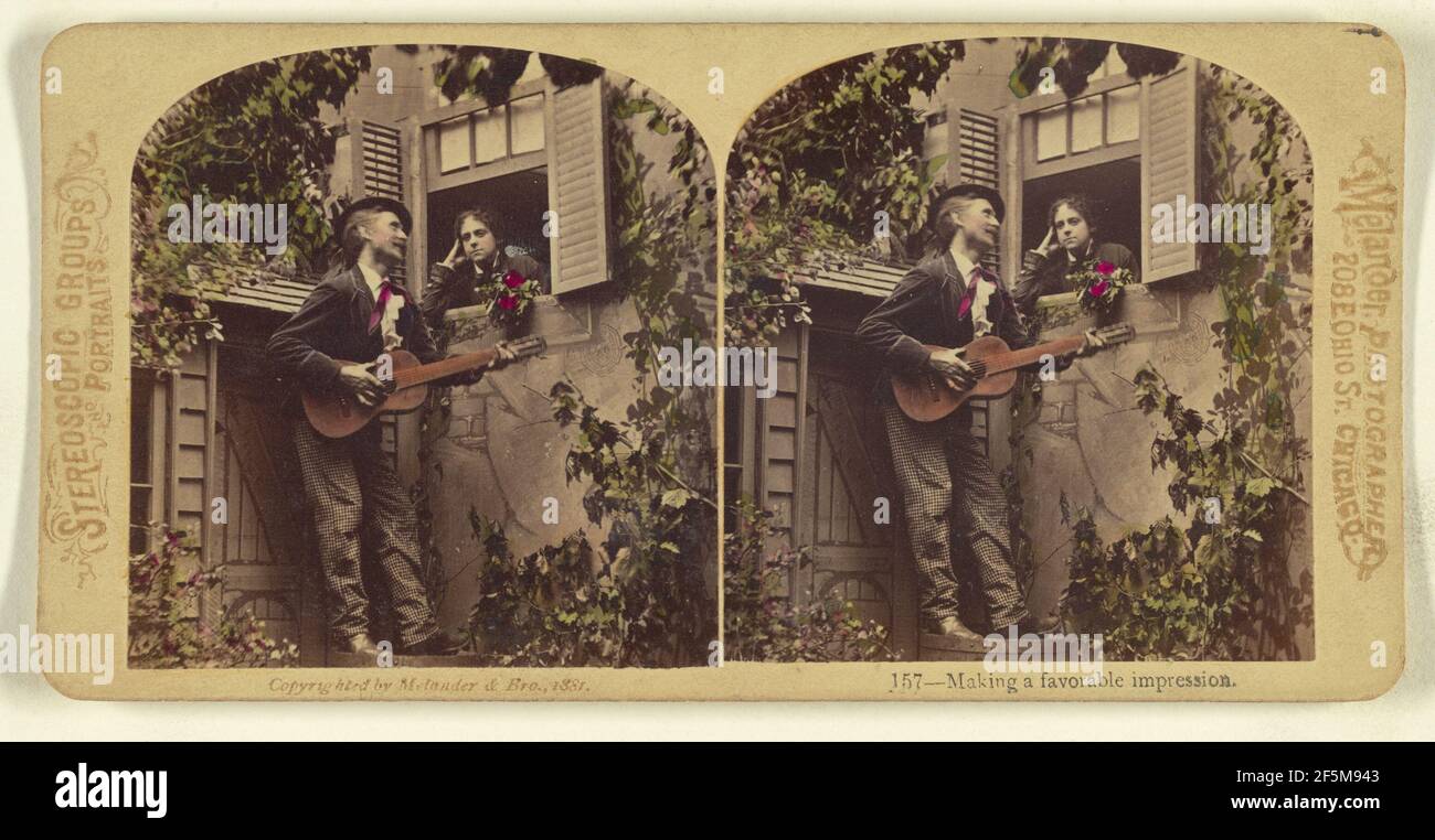 Making a favorable impression.. Louis Magnus Melander & Brother Stock ...