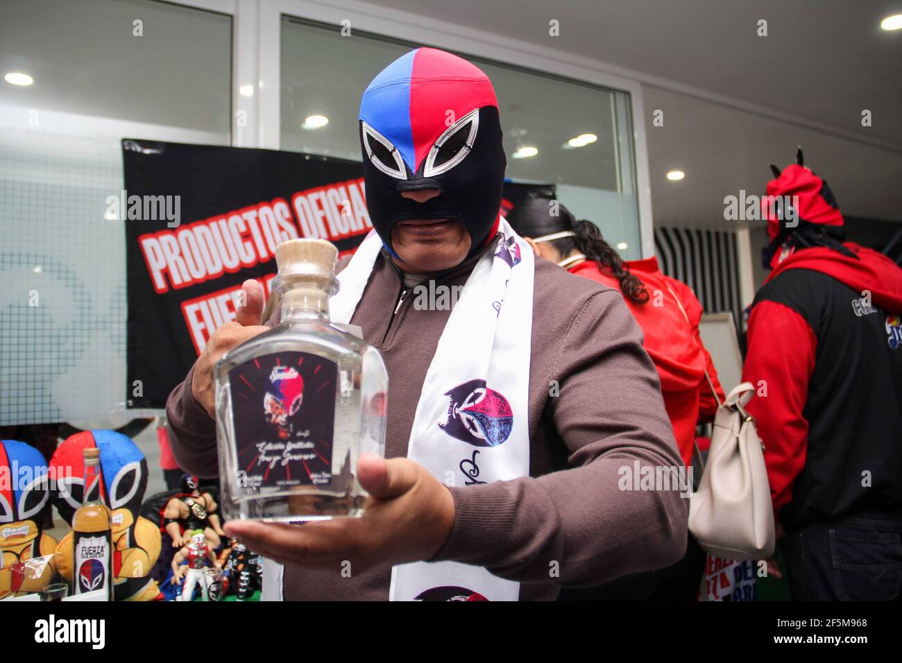MEXICO CITY, MEXICO - NOVEMBER 7: Wrestler Fuerza Guerrera during a ...