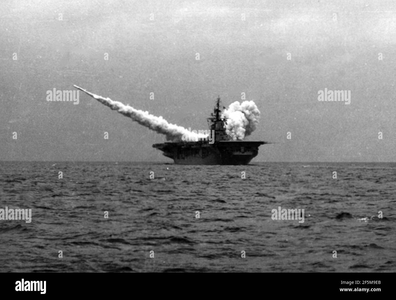 Regulus missile launch from USS Princeton (CVA-37) c1954 Stock Photo ...