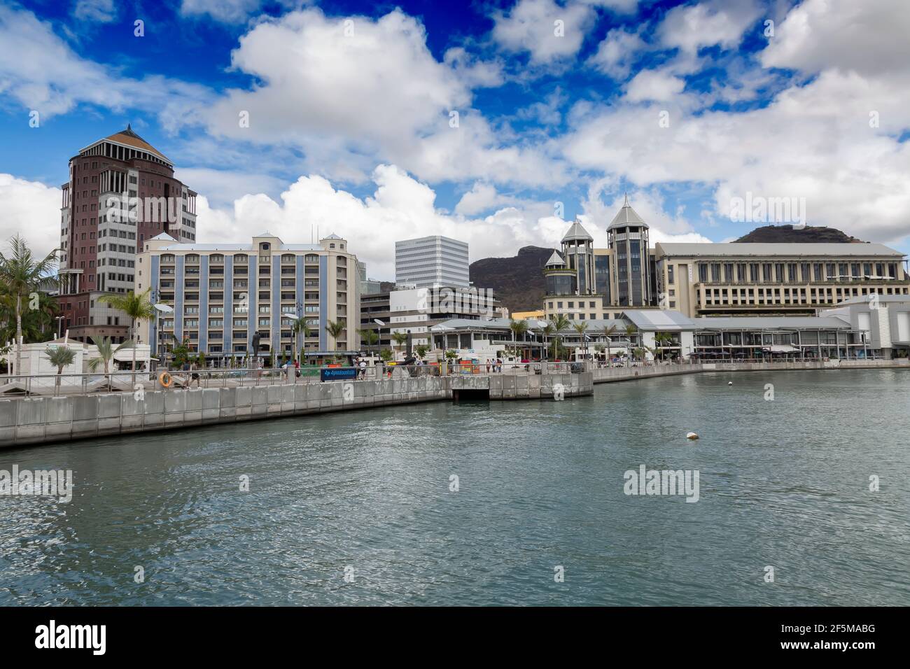 View of Port Louis Harbor, Port Louis waterfront, Mauritius, Africa ...