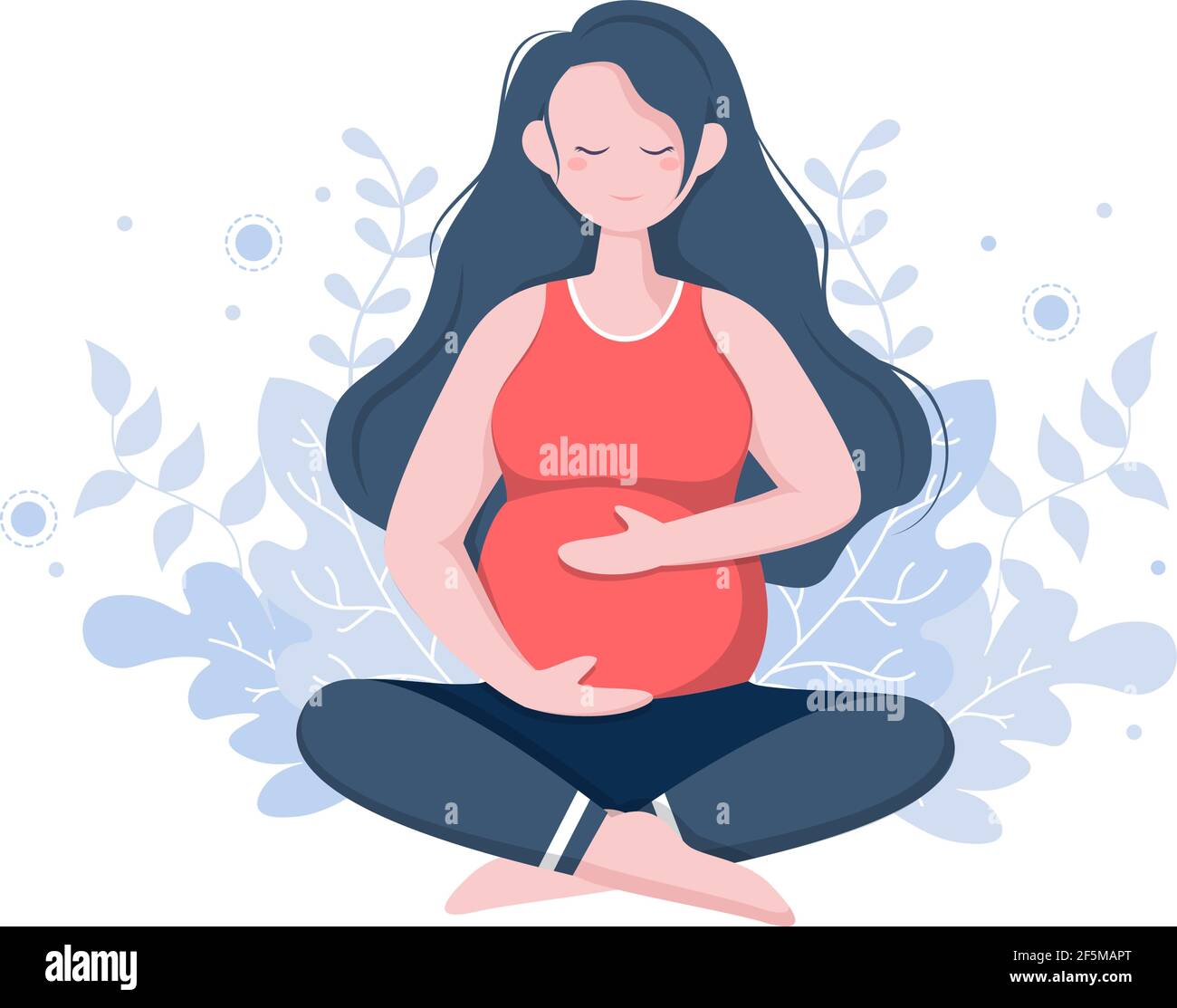 Pregnant exercise vector cartoon hi-res stock photography and images ...
