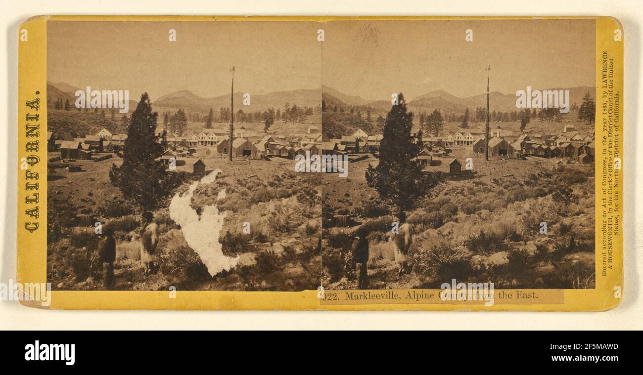 Markleeville, Alpine County, from the East.. Lawrence & Houseworth ...
