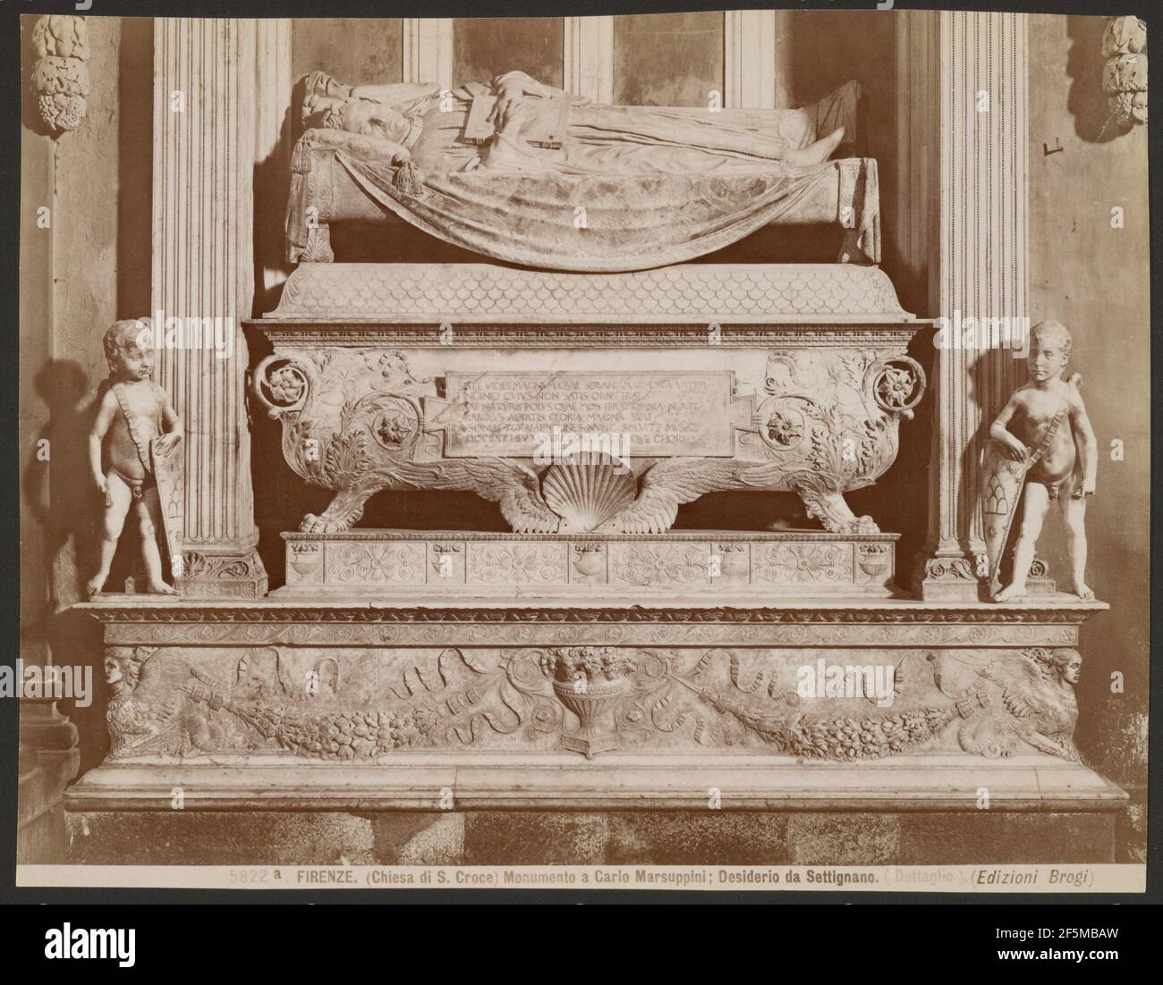 Firenze - Chiesa di S. Croce - Monumento a Carlo Marsuppini, Desiderio ...