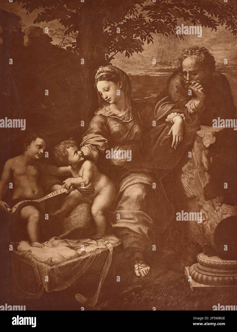 Raphael's "Holy Family". Adolphe Braun (French, 1812 - 1877 Stock Photo ...