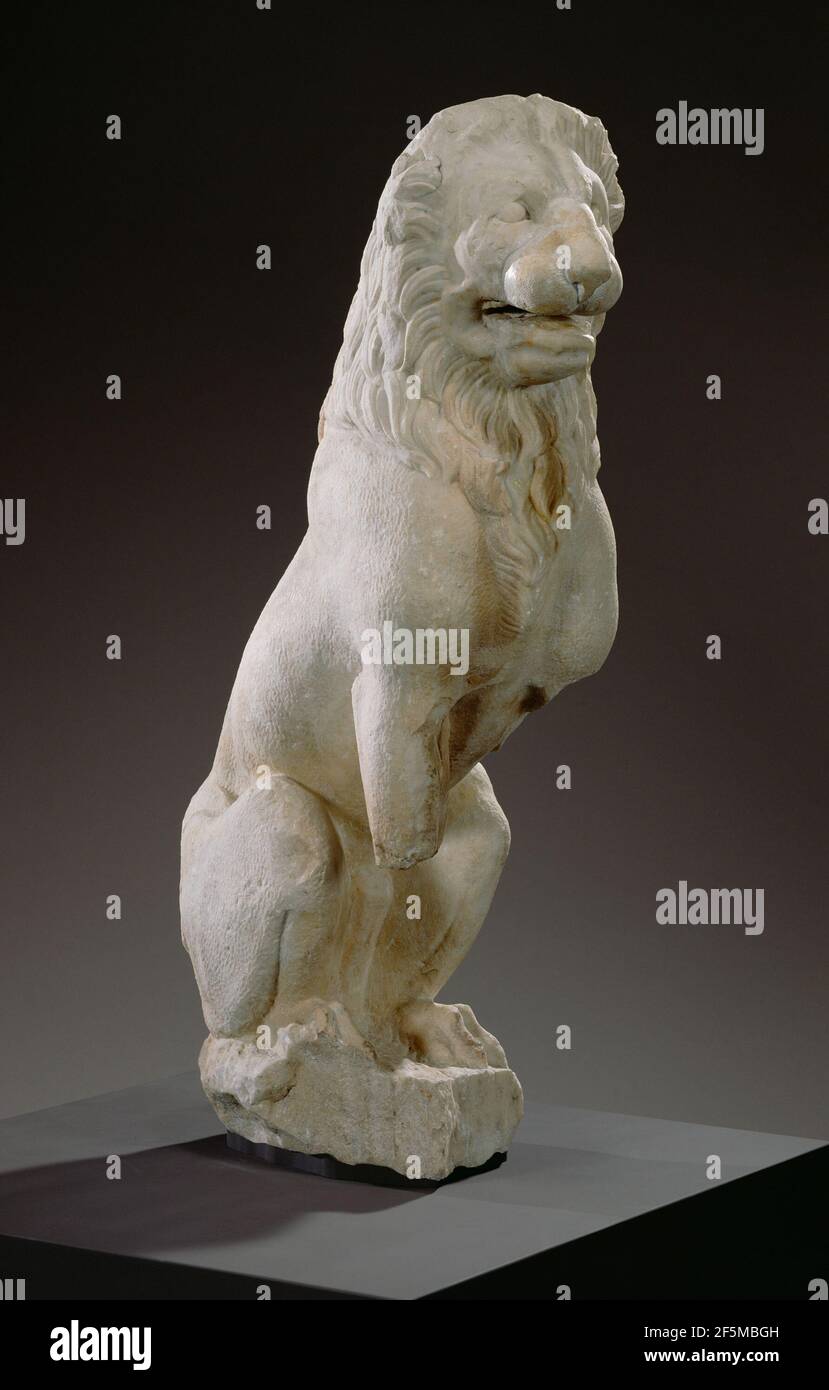 Funerary Lion. Unknown Stock Photo - Alamy