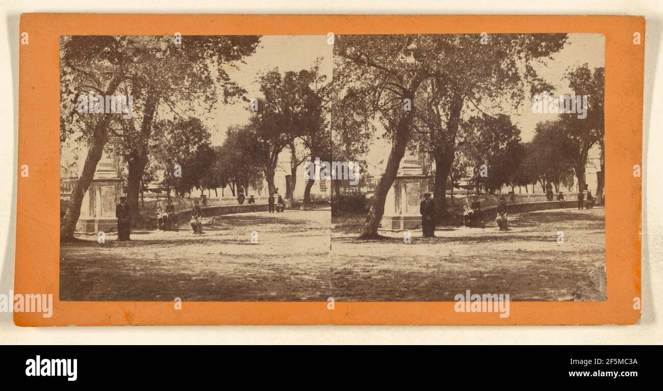 Paseo Bucareli. Julio Michaud (French, active Mexico City, Mexico 1860s ...