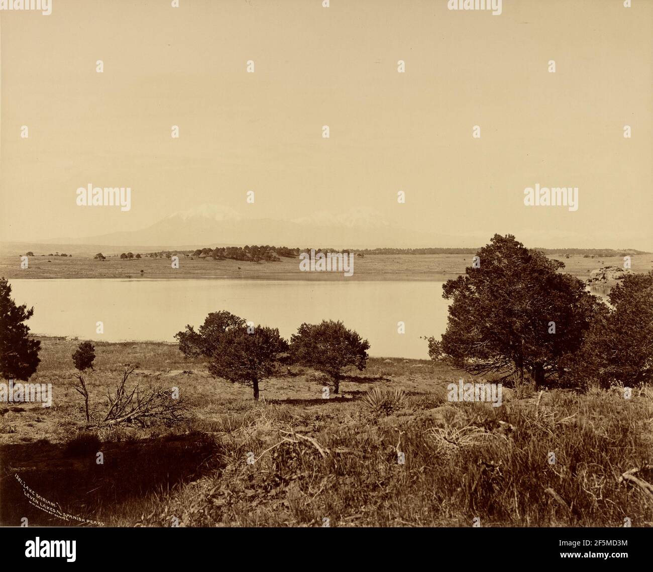Lake Miriam, Leven Lakes, and Spanish Peaks. William Henry Jackson ...