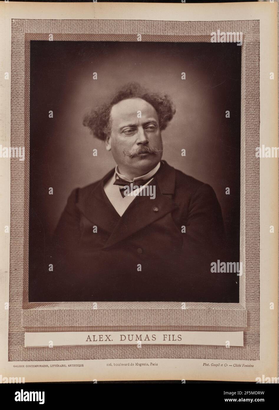 Alex. Dumas Fils. G. Fontaine (French, active 1855 - 1888 Stock Photo ...
