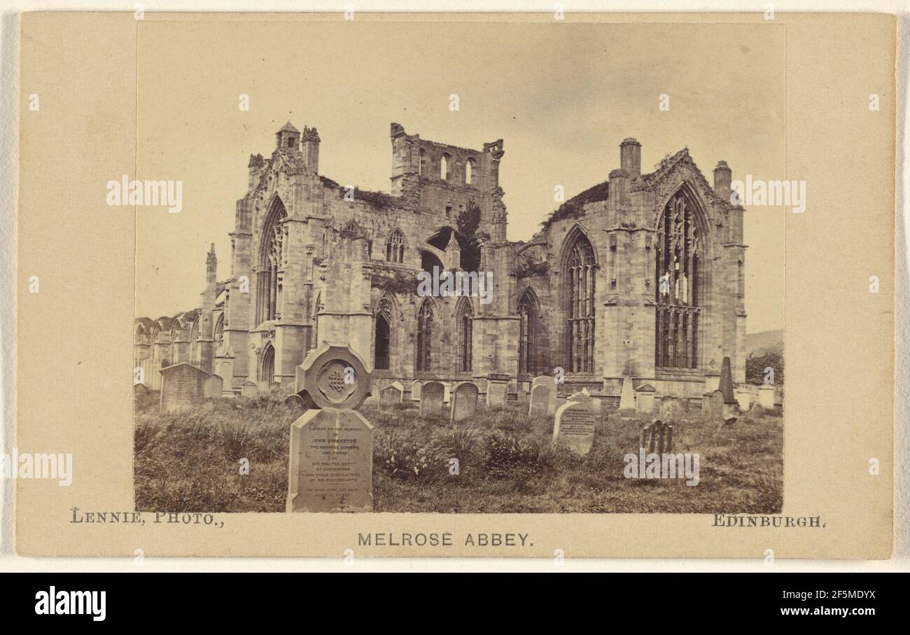 Melrose Abbey. John Lennie (Scottish, active Edinburgh, Scotland 1860s ...