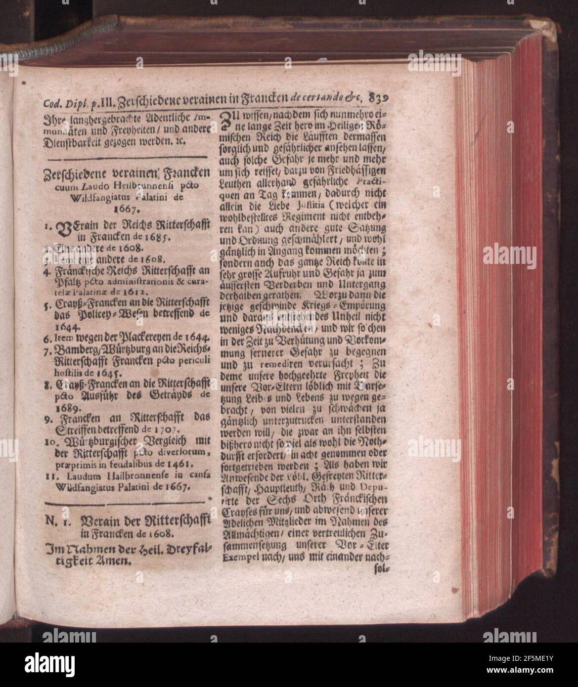 Reichs-Ritter-Archiv II 0839 Stock Photo - Alamy