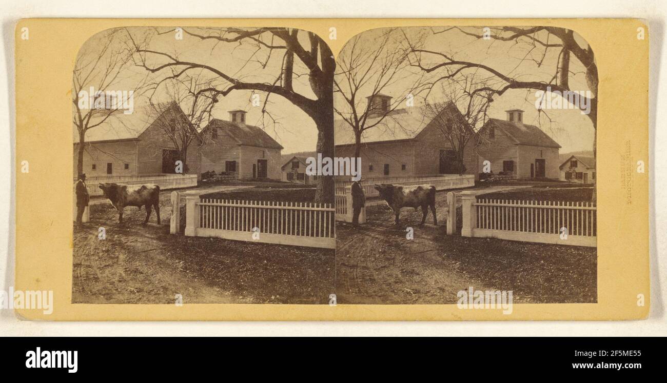 Farm Scene. Deloss Barnum (American, 1825 - 1873 Stock Photo - Alamy