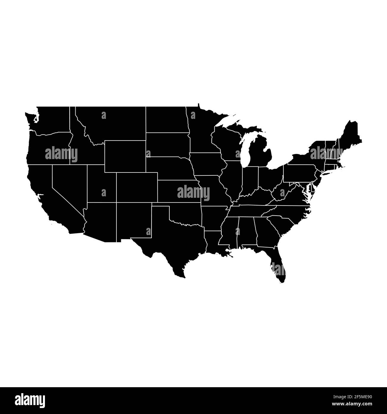 Usa map outline Cut Out Stock Images & Pictures - Alamy