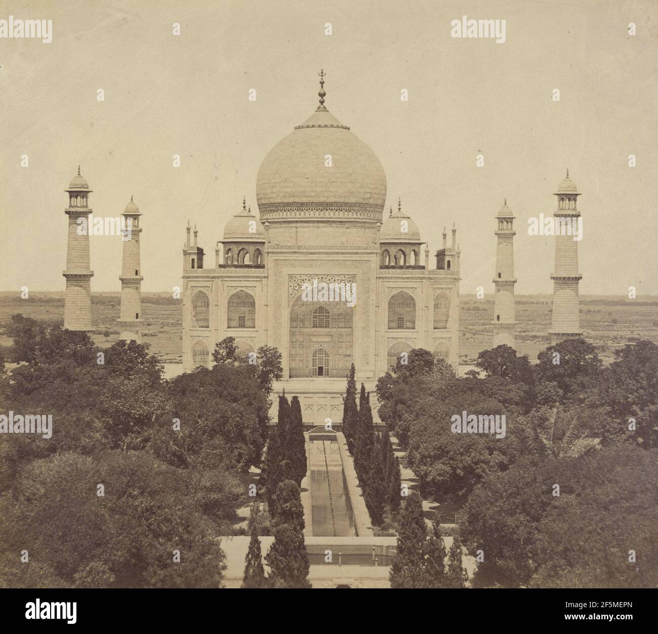 The Taj Mahal from the Entrance Gateway. Felice Beato (English, born ...